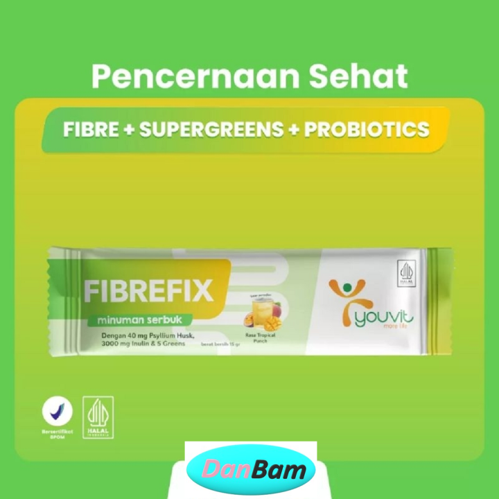 Youvit FibreFix Minuman Serbuk 1 Sachet Drink Fiber | Lazada Indonesia