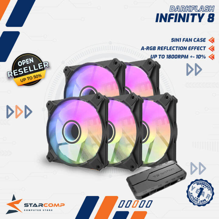AIGO DARKFLASH INFINITY 8 FAN CASE ARGB 5IN1 12CM INFINITY8 | Lazada Indonesia