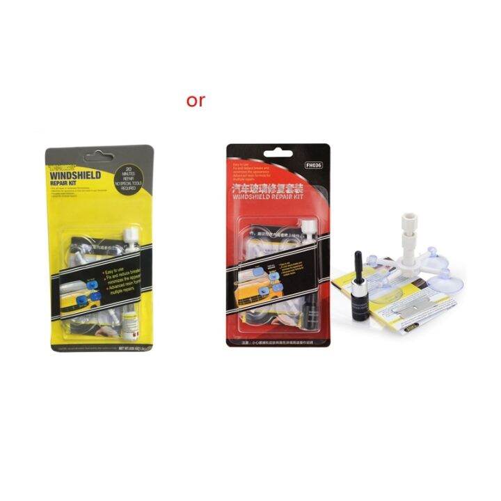 Windshield Repair Kit Quick Fix DIY Car Wind Glass Bullseye Rock Chip ...
