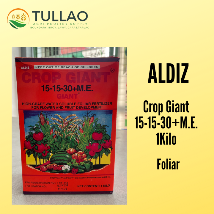 Aldiz CROP GIANT 15-15-30+M.E. 1KG Foliar | Lazada PH