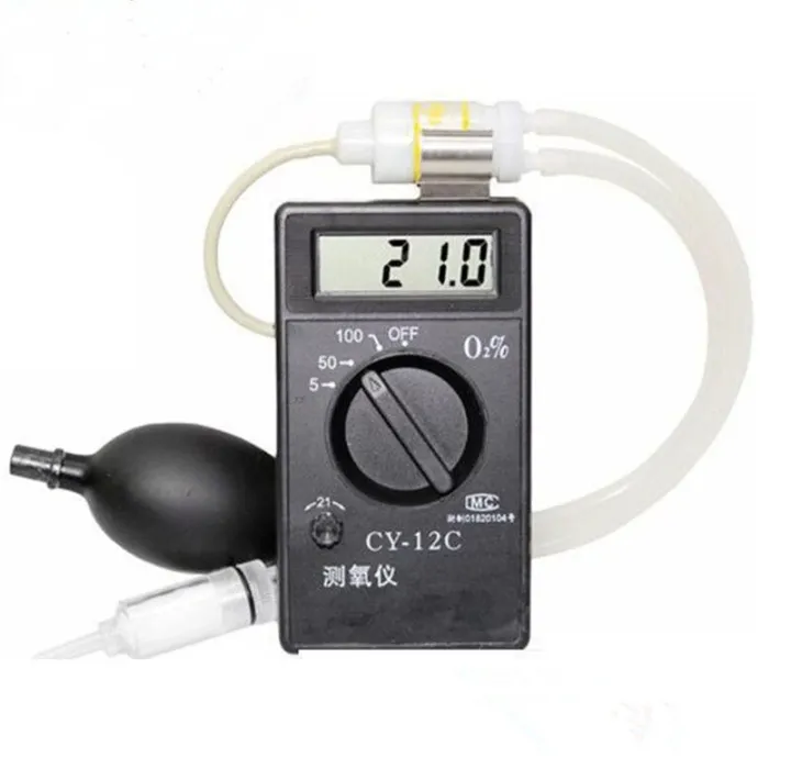 Professional แบบพกพา O2 Oxygen Concentration Content Tester Meter เครื่องตรวจจับออกซิเจนความ