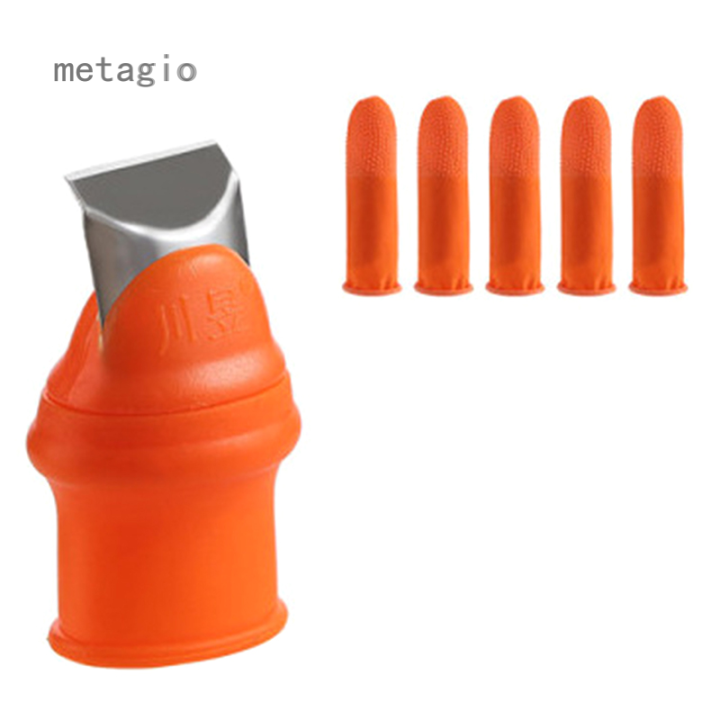 Metagio Silicone Thumb Cutter Finger Protector Gears Cutting Vegetable ...