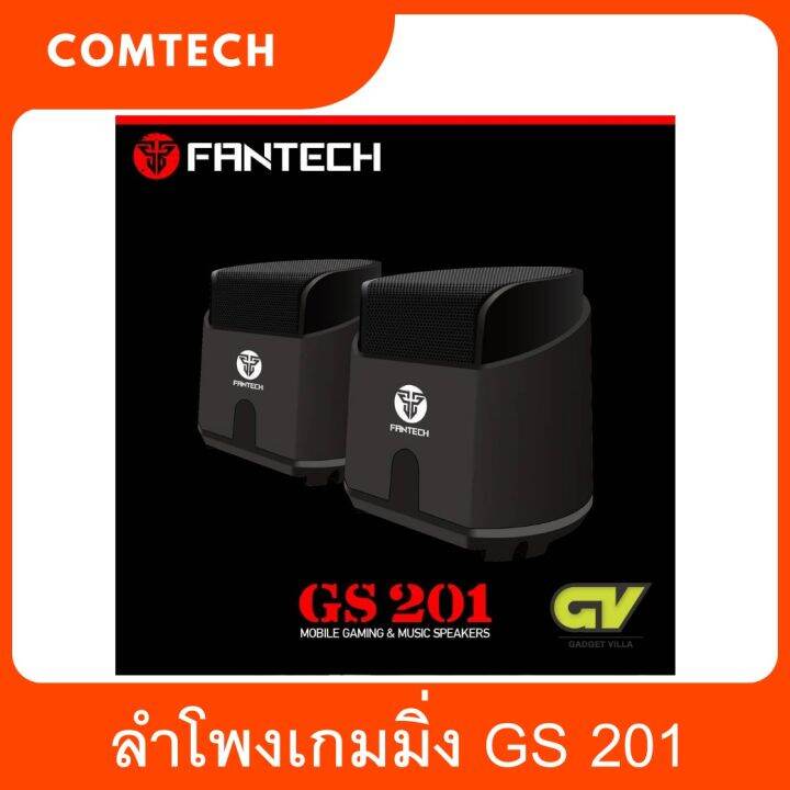 FANTECH ลำโพงเกมมิ่ง ลำโพงคอมพิวเตอร์ สเตริโอ 2.0 Gaming Spearkers Stereo รุ่น GS201 สีดำ ...
