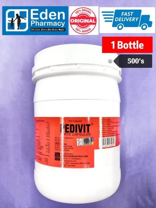 Pedivit Forte Capsules ( 1 bottle : 500's ) / ( loose packing : 50's ...