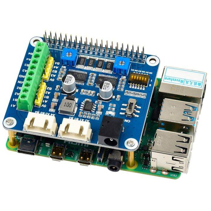 Waveshare Stepper Motor HAT Driver Module for Raspberry Pi 4 Board ...