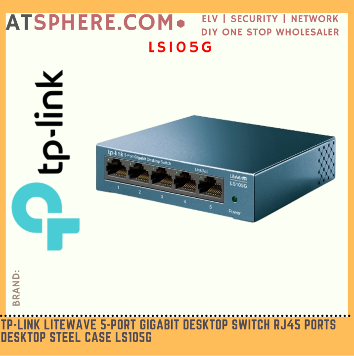 TP-LINK Tplink 5 Port Desktop Gigabit Network Switch 10/100/1000Mbps ...