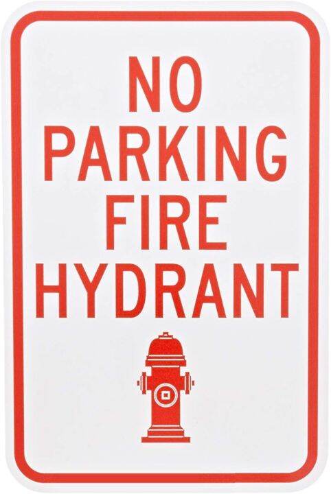 Warning Sign Traffic Control Sign No Parking Fire Hydrant Road Sign ...