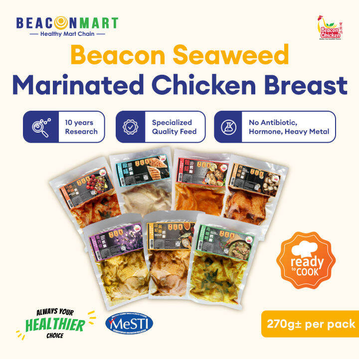 [Beacon Mart] Seaweed Marinated Chicken Breast with Assorted Flavour ...