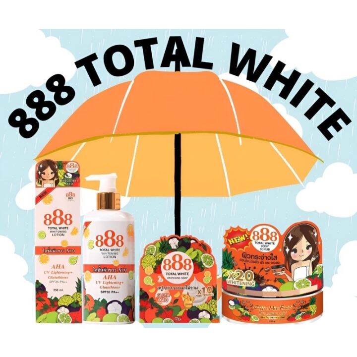888 total white x10 whitening lotion and soap original | Lazada PH