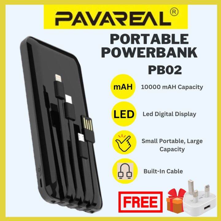 [ORIGINAL] Pavareal Powerbank 10000mAh PD Fast Charger Power Bank Murah Digital Display Fast ...