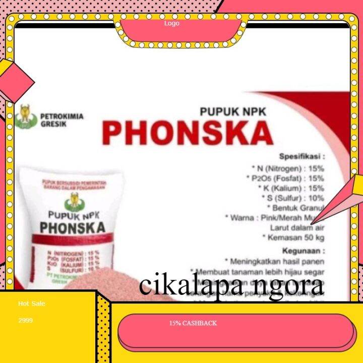 Pupuk NPK Phonska Repacking 1 kg pupuk penyubur dan pembenah tanah ...