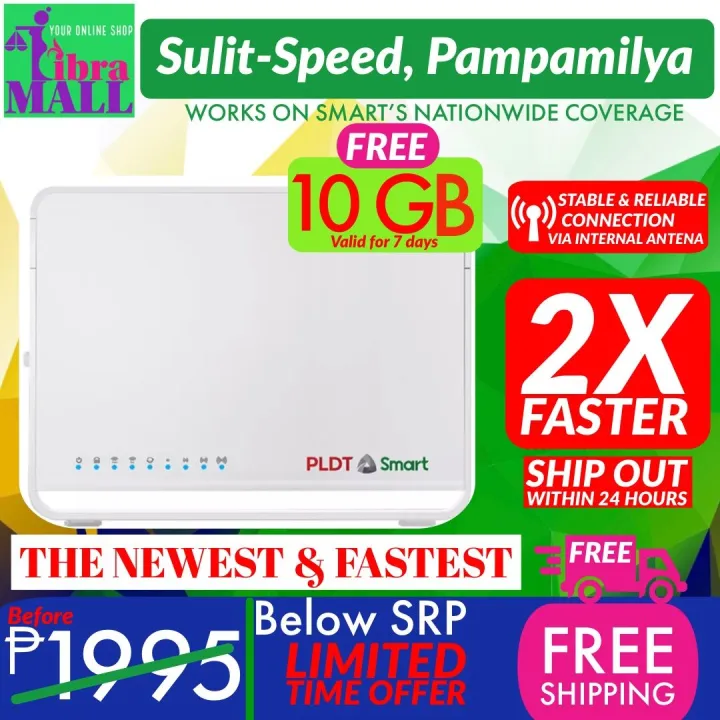 PLDT SMART HOME WIFI PREPAID LTE-A (CAT 6 EVOLUZN ID4 MODEL) W/ FREE 10GB DATA | Lazada PH