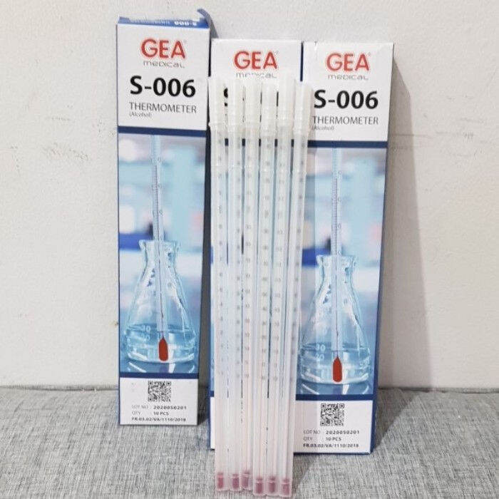 GEA - Thermometer Alcohol S-006 / Termometer Alkohol Batang | Lazada ...