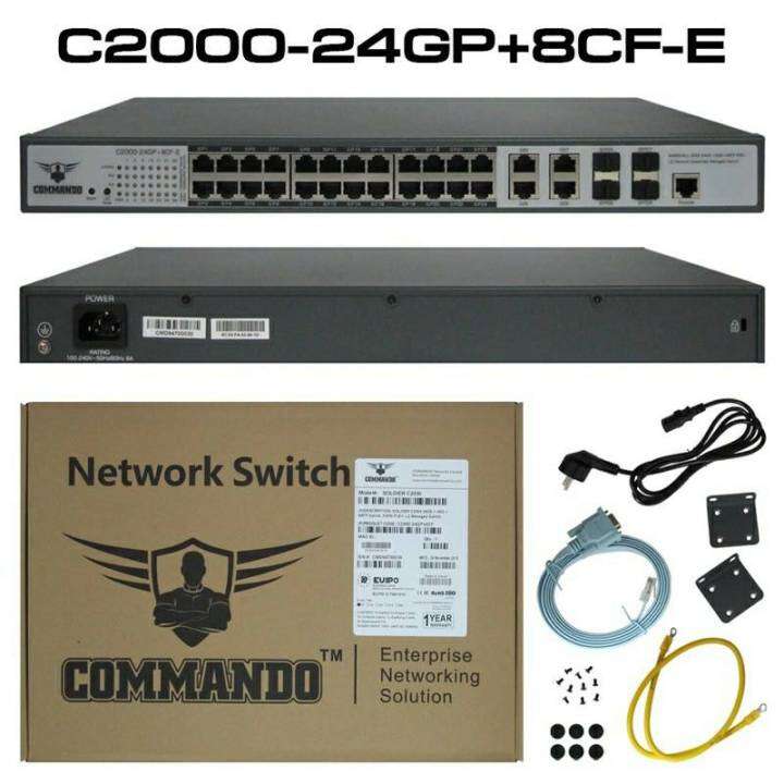 SWITCH MANAGED L2 POE 24+8 600W 10/100/1000 4Uplink/1000C2000-24G+8CF ...