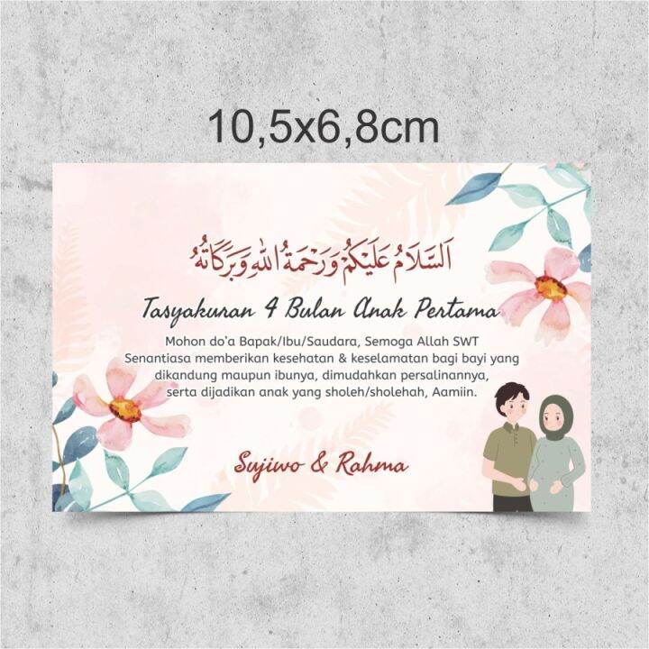 Sticker Tasyakuran Kehamilan 4 bulan / syukuran 7 bulanan stiker/kartu ...