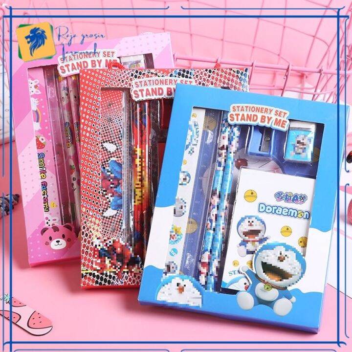 Alat Tulis Set 6IN1 Stationery Set Lucu Karakter Set Perlengkapan Alat ...