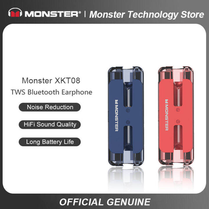 Original Monster XKT08 BT5.3 Wireless Headphones Bluetooth Earphones ...