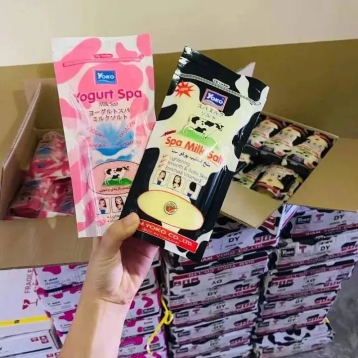 Yoko Spa Salt Milk Whitening / Yogurt / Armpit & Bikini Area Body Scrub ...