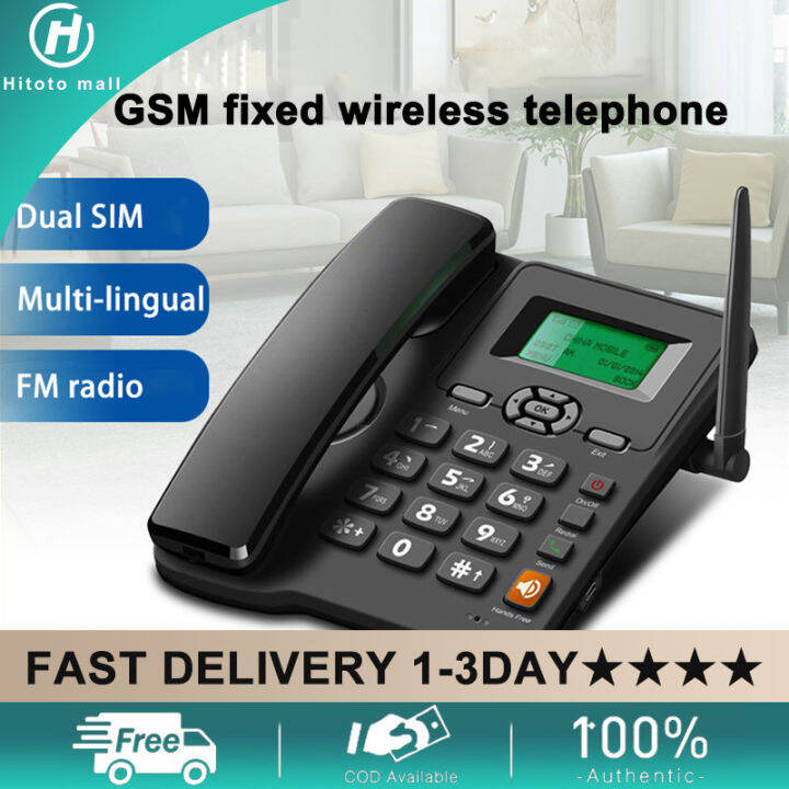 GSM Fixed Landline Wireless Phone ( Dual sim ) Quad Band GSM850/900 ...