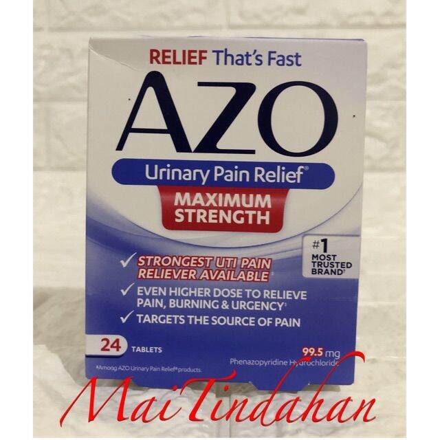 Azo Urinary Pain Relief Maximum Strength 24 Tablets | Lazada PH