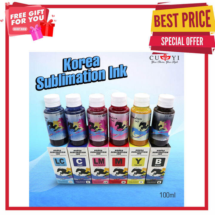 CUYI 100ml Korea Sublimation Ink For Modified Printer Paper Anti ...