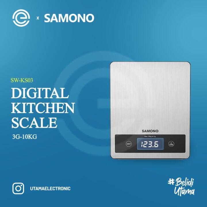 SAMONO Digital Kitchen Scale 10 KG - SW - KS03 | Lazada Indonesia