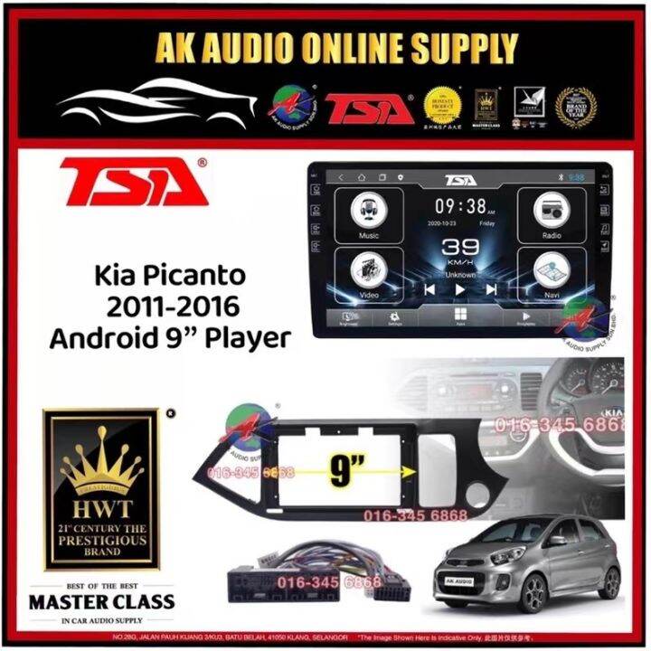 T5 DSP CarPlay TSA Kia Picanto 2011 - 2016 Android 9'' inch Car Player ...