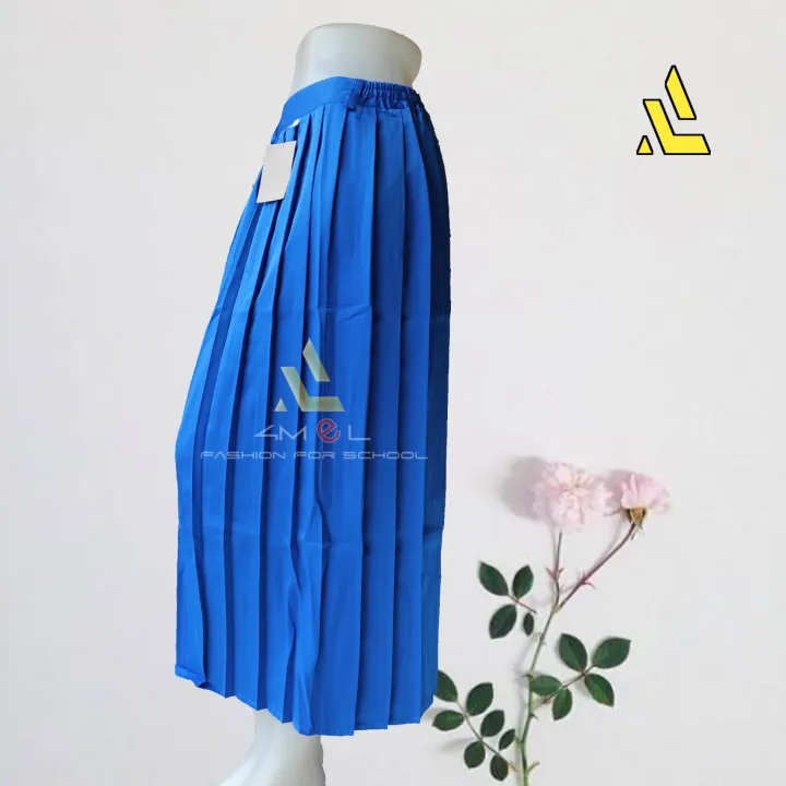 Rok BIRU BENHUR PANJANG REMPEL FULL Seragam Sekolah Madrasah. | Lazada ...