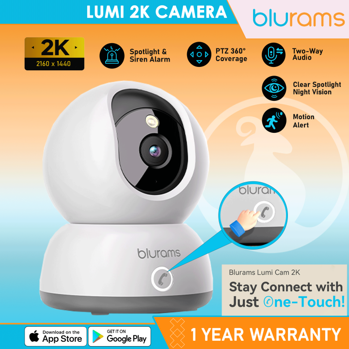 Blurams LUMI A31C Camera 2K HD Wireless 360° Motion Tracking Detection ...