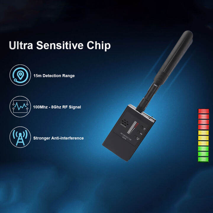 GPS Wireless Signal Detector Sound Vibration LED Indicator RF Signal ...