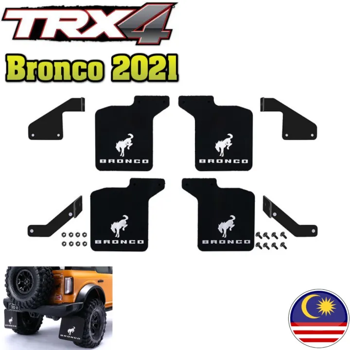 Traxxas TRX4 Ford Bronco 2021 Rubber Front and Rear Fenders Mud Flaps ...