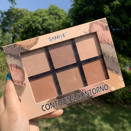 SANIYE E0615 6 WarnaContour Powder Highlighter Palette Repair Powders Kontur Bedak Stabilo Palet ...