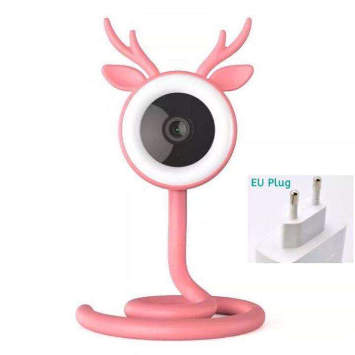 Tuya กล้องจอดูแลเด็กขนาดเล็ก4MP,ปลั๊กสหภาพยุโรปตรวจจับอุณหภูมิในภายใน ...