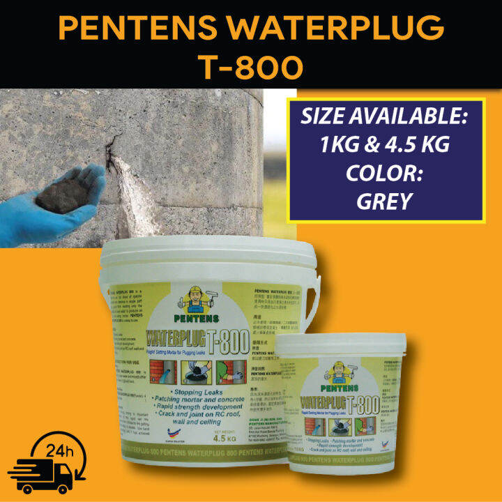 1KG & 4.5KG PENTENS WATERPLUG T-800 / Waterproof Water Plug Cement ...