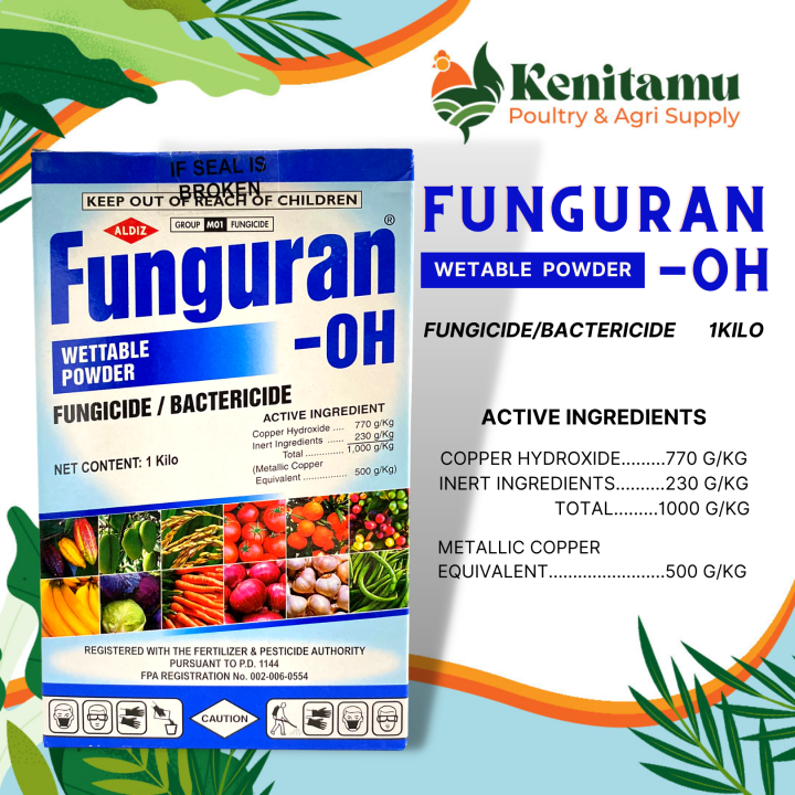 FUNGURAN -OH wettable powder (Fungicide/bactericide) 1 KG / FAST ACTING ...