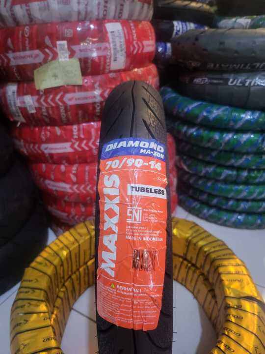 BAN MAXXIS RING 14 UKURAN 70/90 DIAMOND TUBELESS | Lazada Indonesia
