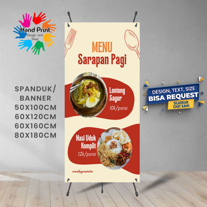 SPANDUK BANNER Nasi Kuning Nasi Uduk Lontong Sayur Nasi Gudek Bisa ...