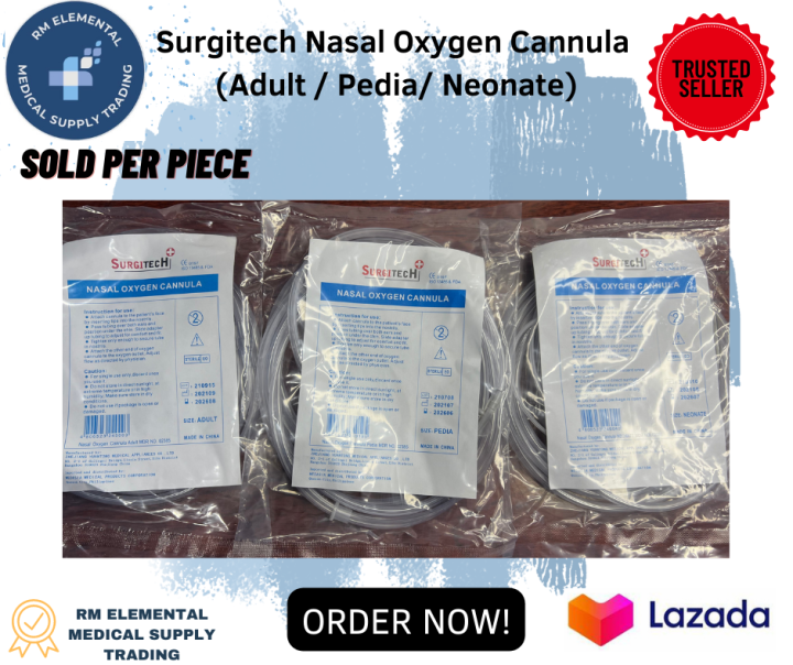 Surgitech Nasal Oxygen Cannula (Adult / Pedia/ Neonate) SOLD PER PIECE ...