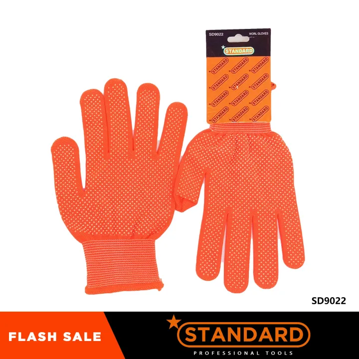 Standard Rubber Dotted Nylon Safety Gloves high quality hardware ...