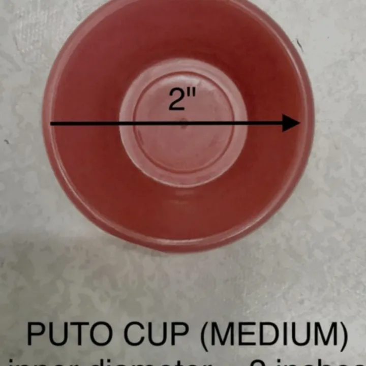 Set of 40pcs Puto/Kutsinta Plastic Cup Mold Meduin Size Assorted Color ...