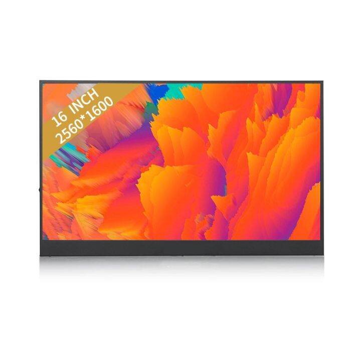 Portable Monitor 2K 16'' Ultra-Clear 2560X1600 100% Srgb Laptop Monitor ...