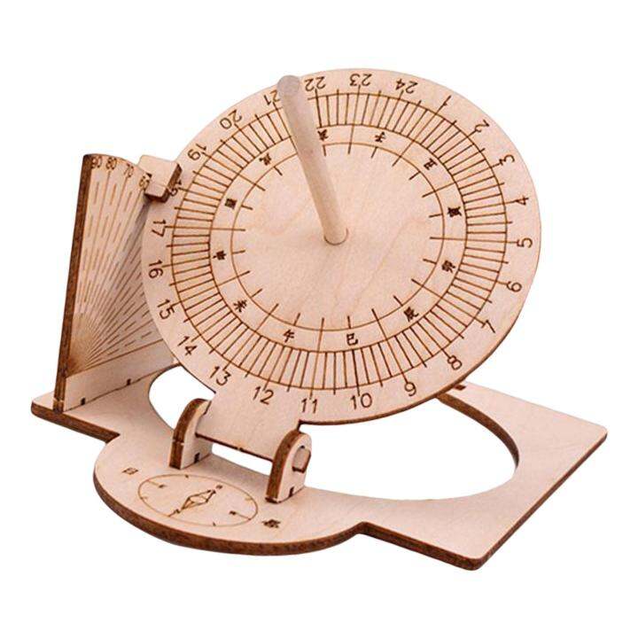 Equatorial Sundial Clock DIY Wooden Scientific Model for Kids Easily ...