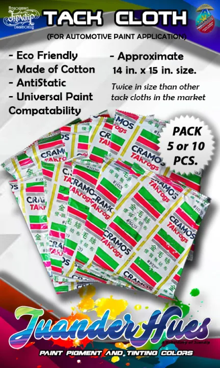5 to 10 Pcs. Gramos Automotive Painting Tack Cloth Sticky Dust and Nibs ...