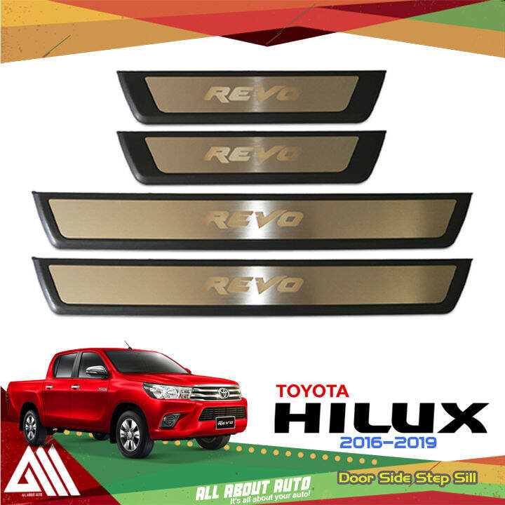 Toyota Hilux Revo 2016-2019 Door Side Step Sill / Scuff Plate | Lazada PH