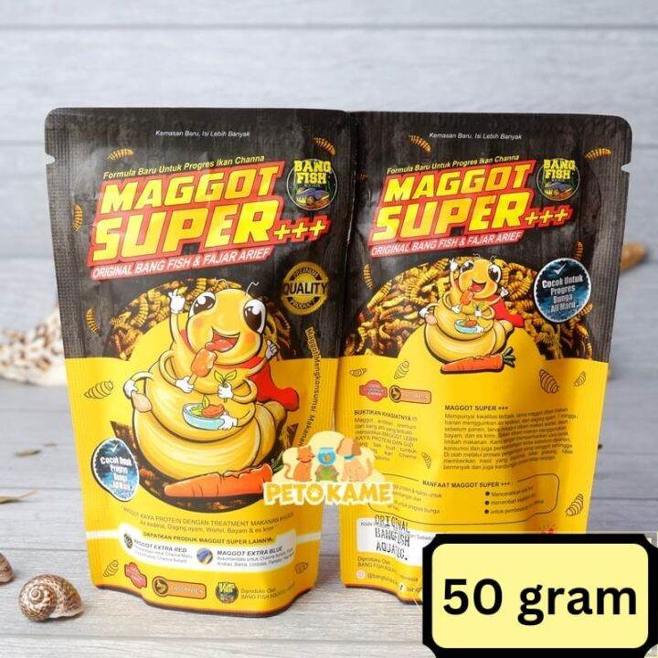 Bang Fish Maggot Super ++ Bangfish | Pakan Ikan Channa dan Predator ...