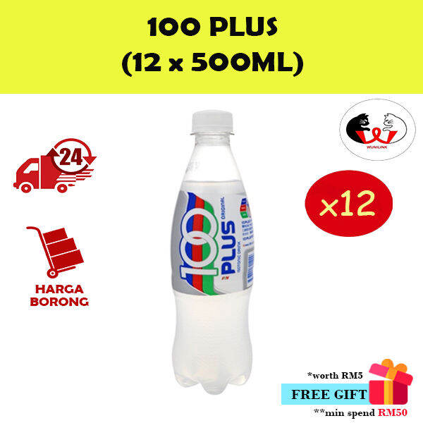 F&N 100 PLUS Regular (12 x 500ml)[SHIP WITHIN 24 HOURS] | Lazada