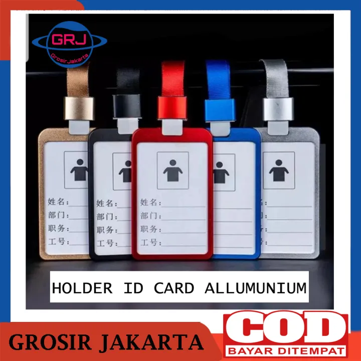 Holder id card besi / allumunium | Lazada Indonesia