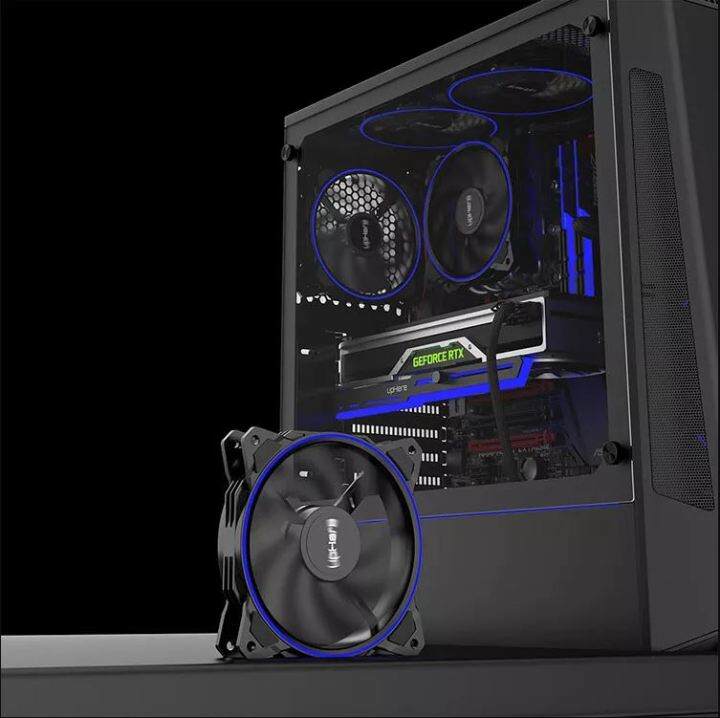 upHere Gaming Computer Cooling Fan Single Led 120mm 3PIN 4PIN RGB Case ...