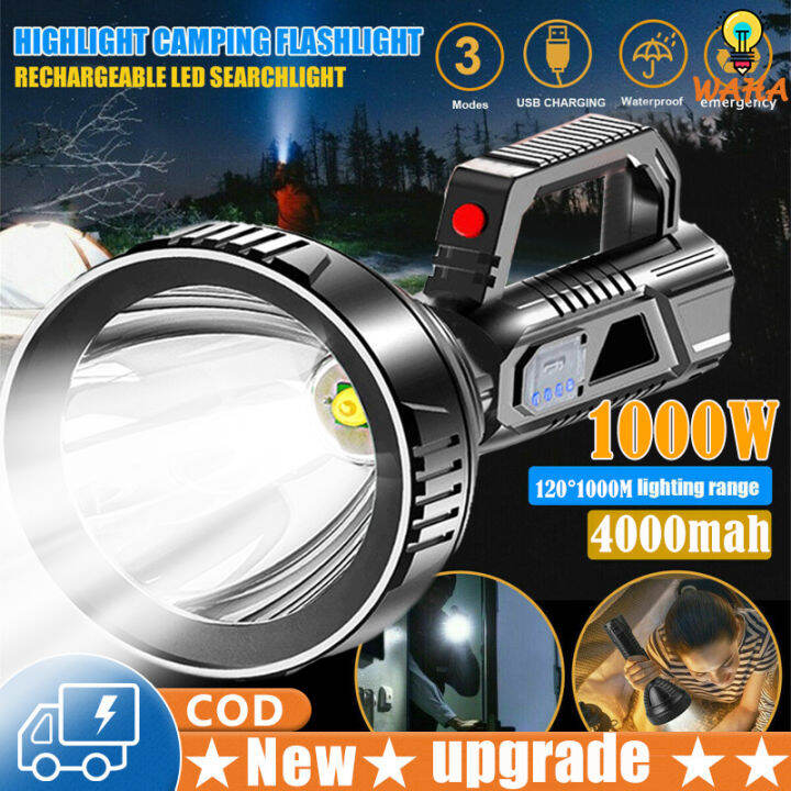 USB Chargeable Searchlight Big Beam Long-Range Torch Light Powerful ...