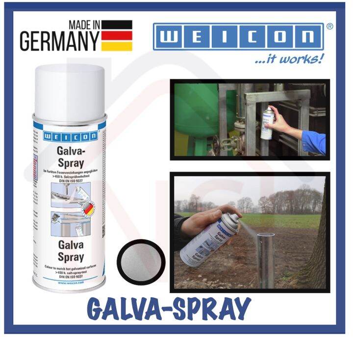 WEICON Galva Spray 400ml Galvanizing Zinc Spray Anti Corrosion Silver ...